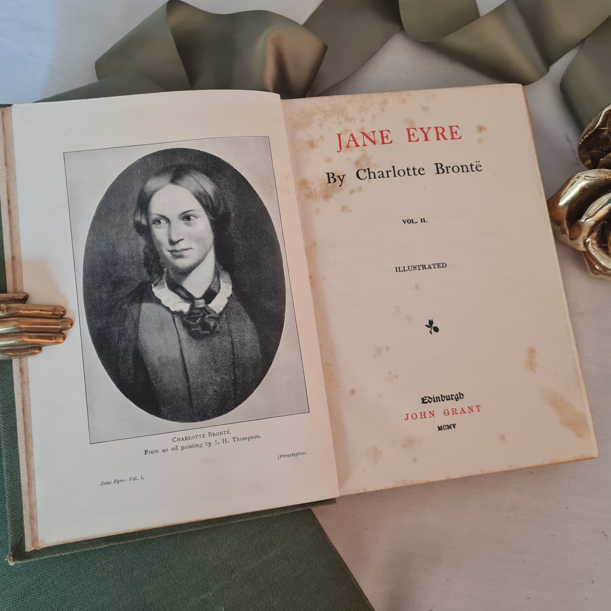 Jane Eyre Vintage Book Cover
